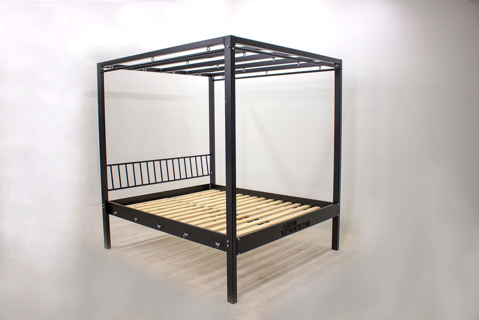 Bondage Bed: Black Steel Kinky Fetish Furniture (queen/king) - Etsy