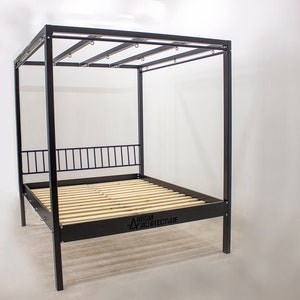 Bondage Bed: Black Steel Kinky Fetish Furniture (queen/king) - Etsy
