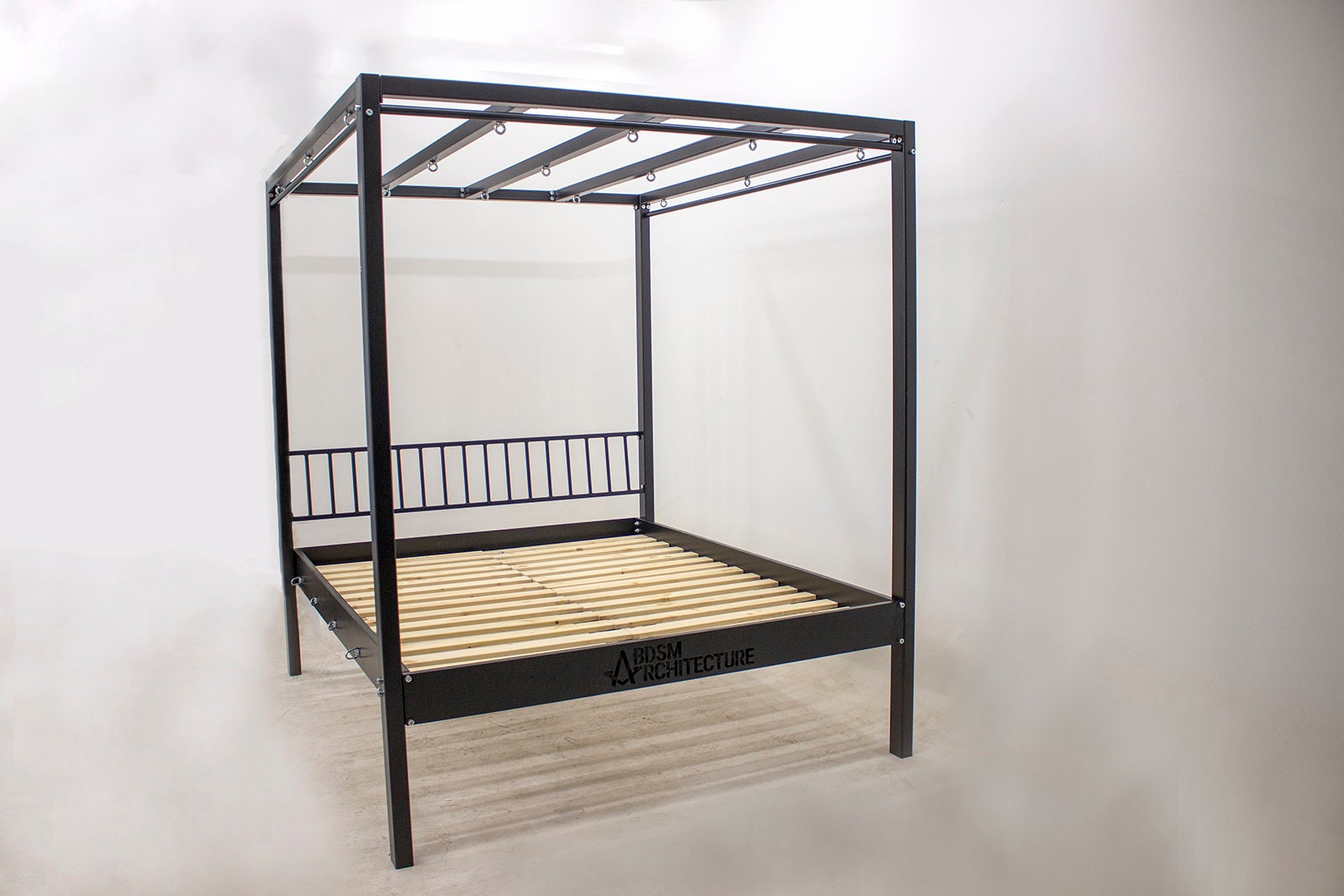 Bondage Bed: Black Steel Kinky Fetish Furniture (queen/king) - Etsy