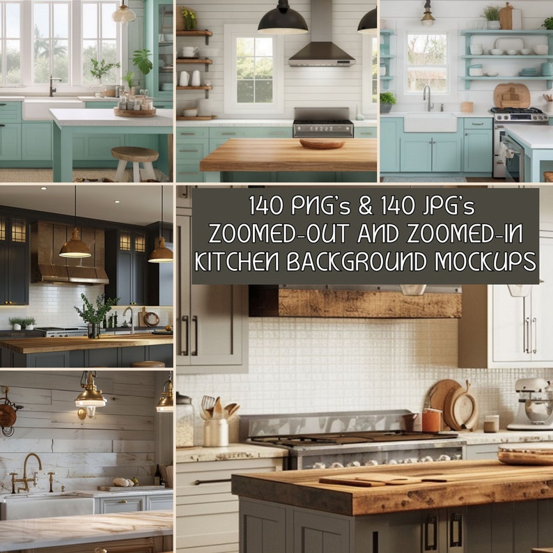140 Kitchen Background Mockups/300 DPI Png's and Jpg's/kitchen ...