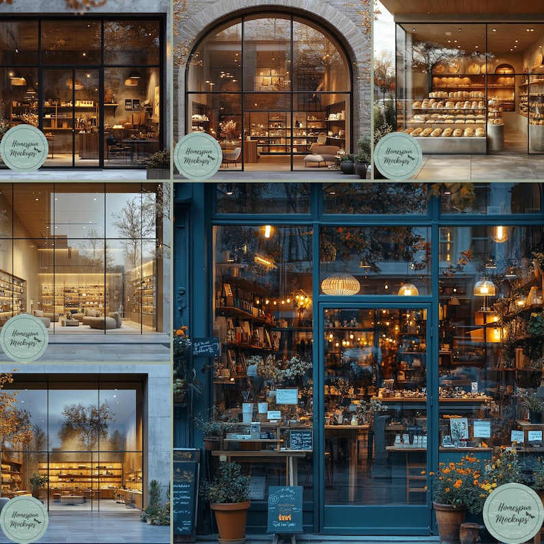 40 Store Front Mockups/300 DPI Png's and Jpg's/shop Store Backgrounds ...