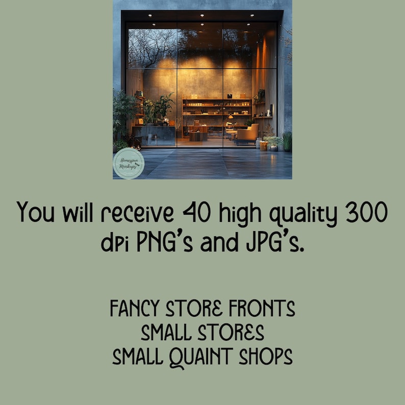 40 Store Front Mockups/300 DPI Png's and Jpg's/shop Store Backgrounds ...