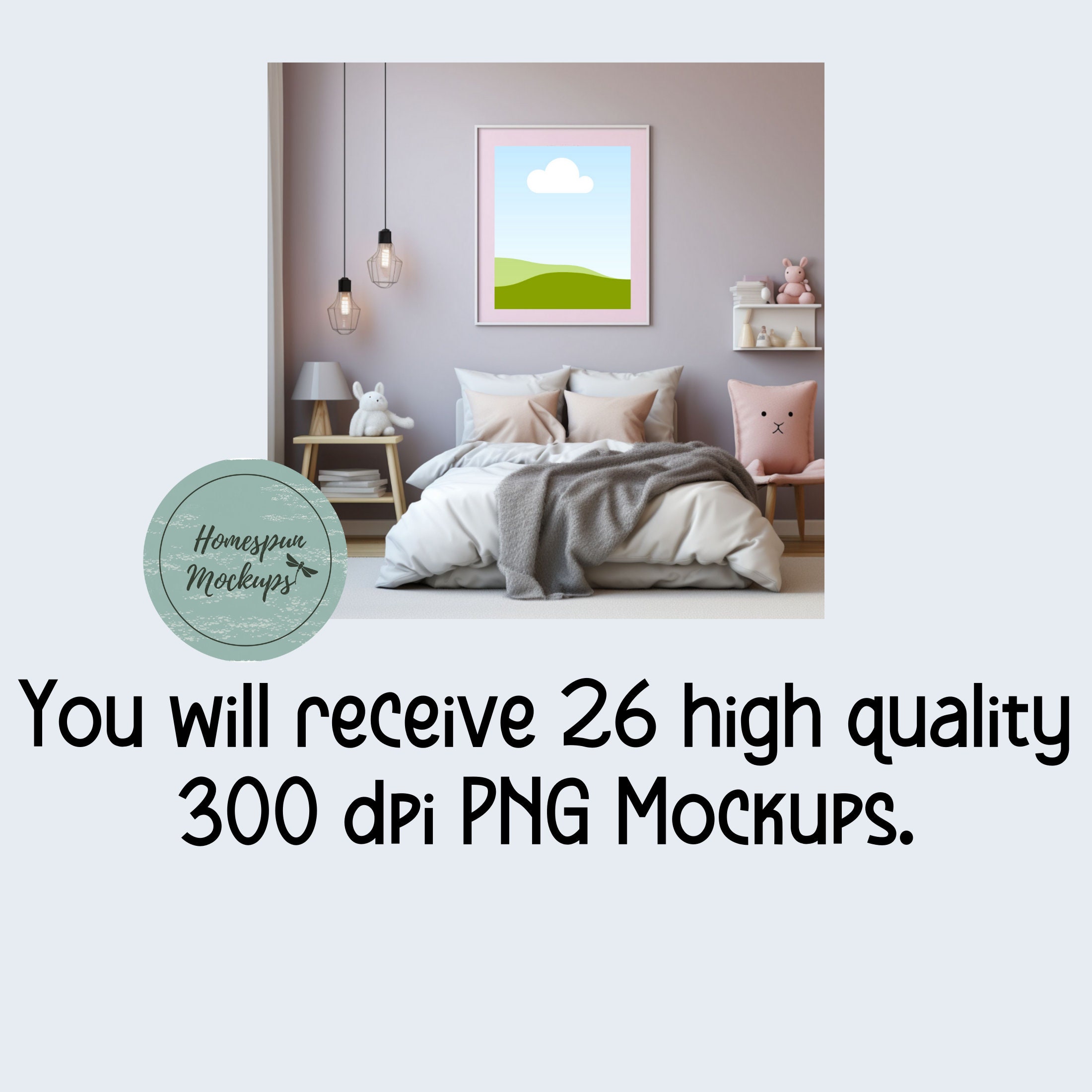 EDITABLE Pretten Teen Girls Room Mockups/canva Drag and Drop Template ...