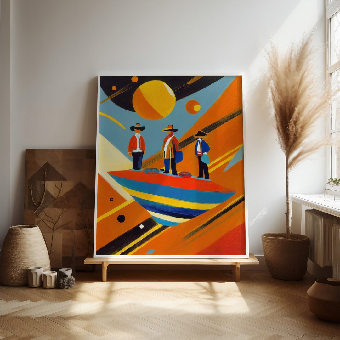 Space Cowboy Digital Print of Cowboy in Space Artwork of Cosmic Country ...