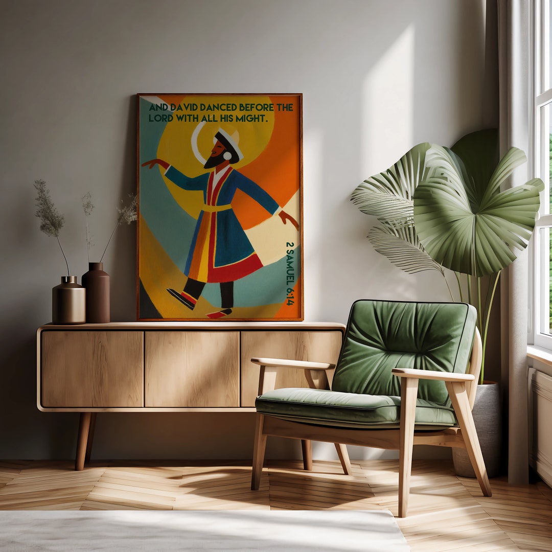 David Danced Digital Print | Abstract Christian Art | Modern Christian ...