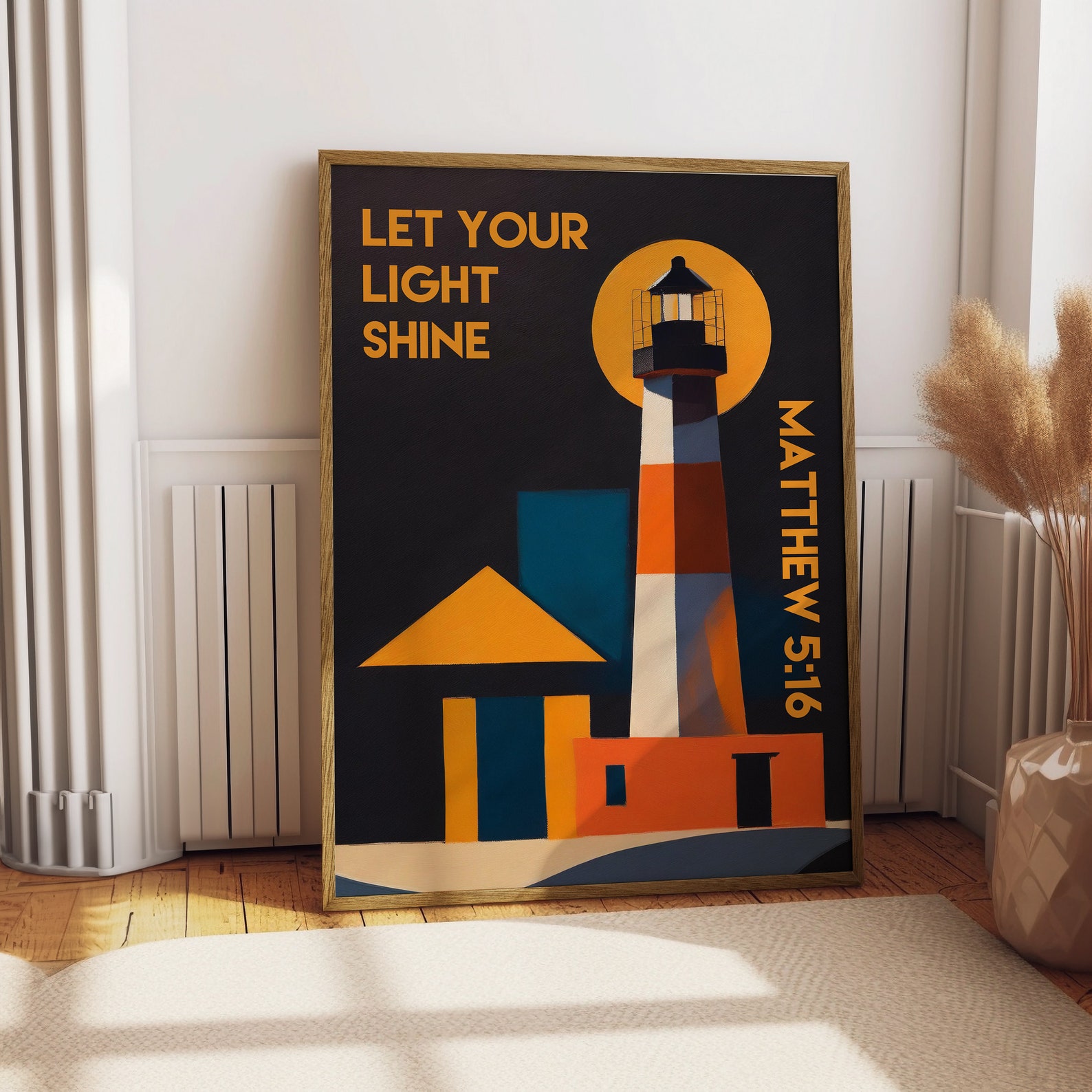 Let Your Light Shine Digital Print | Abstract Christian Art | Modern ...