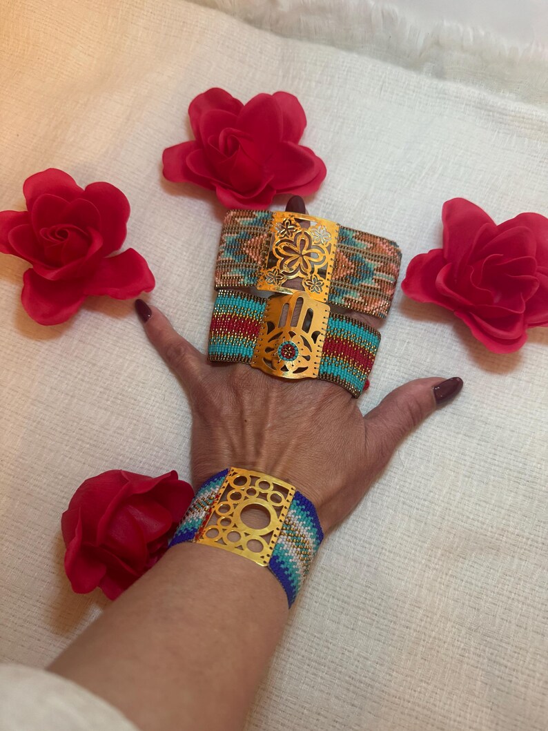 Handcrafted Miyuki Beaded Bracelet, Boho Chic Woven Design, Japanese ...