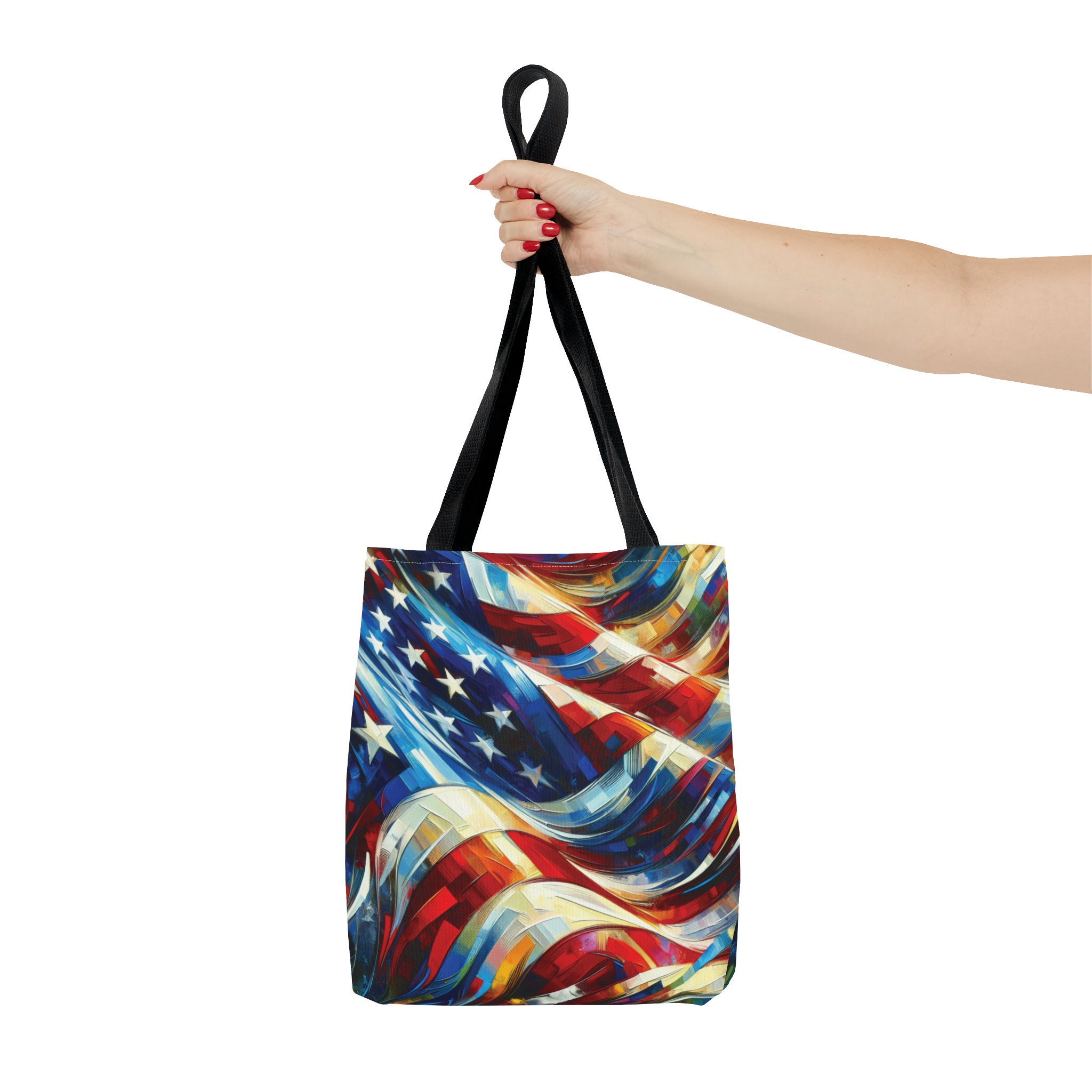 American Flag Tote Bag, Fourth of July Bag, Patriotic Tote Bag, Red ...