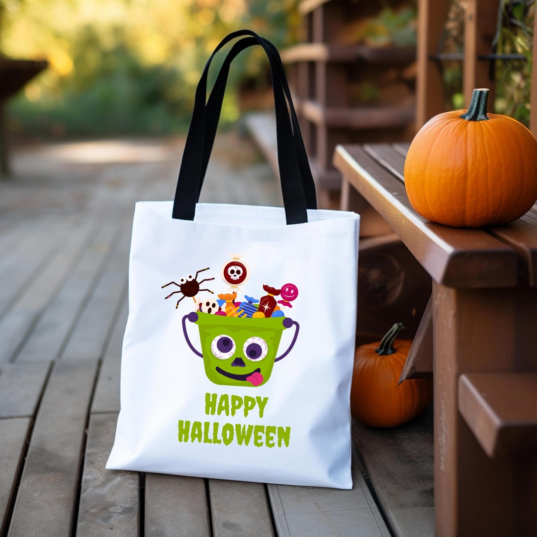 Halloween Monster Tote Bag, Monster Tote Bag, Halloween Tote Bag ...