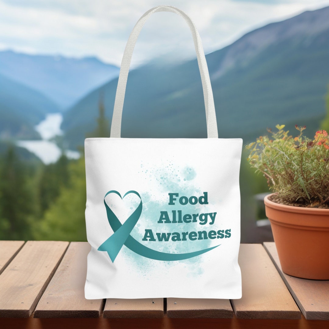 Food Allergy Awareness Tote Bag, Allergy Awareness Bag, Awareness Tote ...