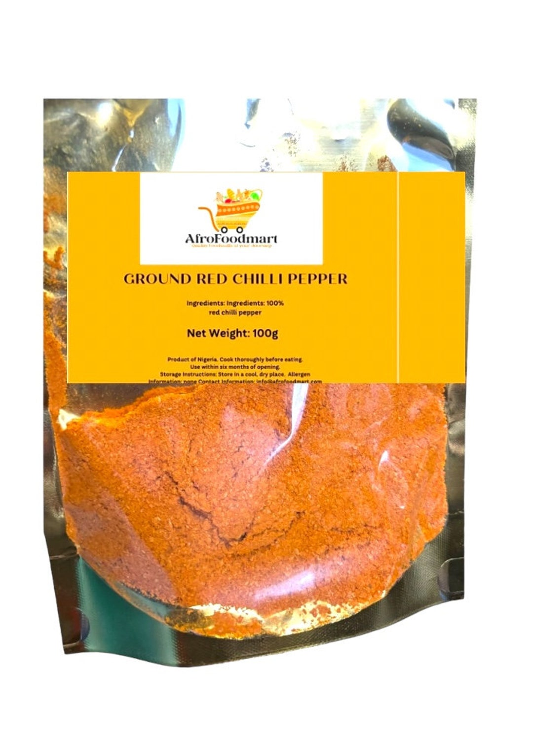 100g Ground Red Chilli Pepper - Etsy