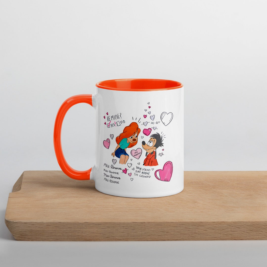 Mug With Color Inside A Goofy Movie Max and Roxanne - Etsy