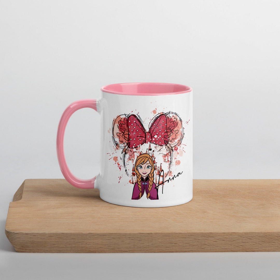Mug With Color Inside and Minnie Mouse Head and Beautiful Character - Etsy