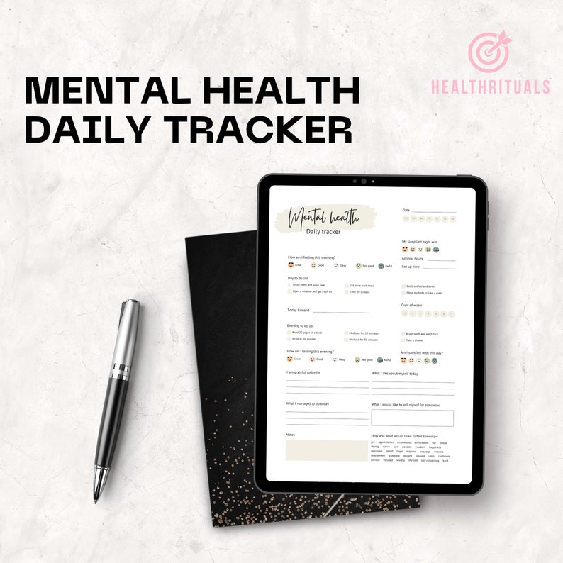 Mental Health Daily Tracker - Etsy