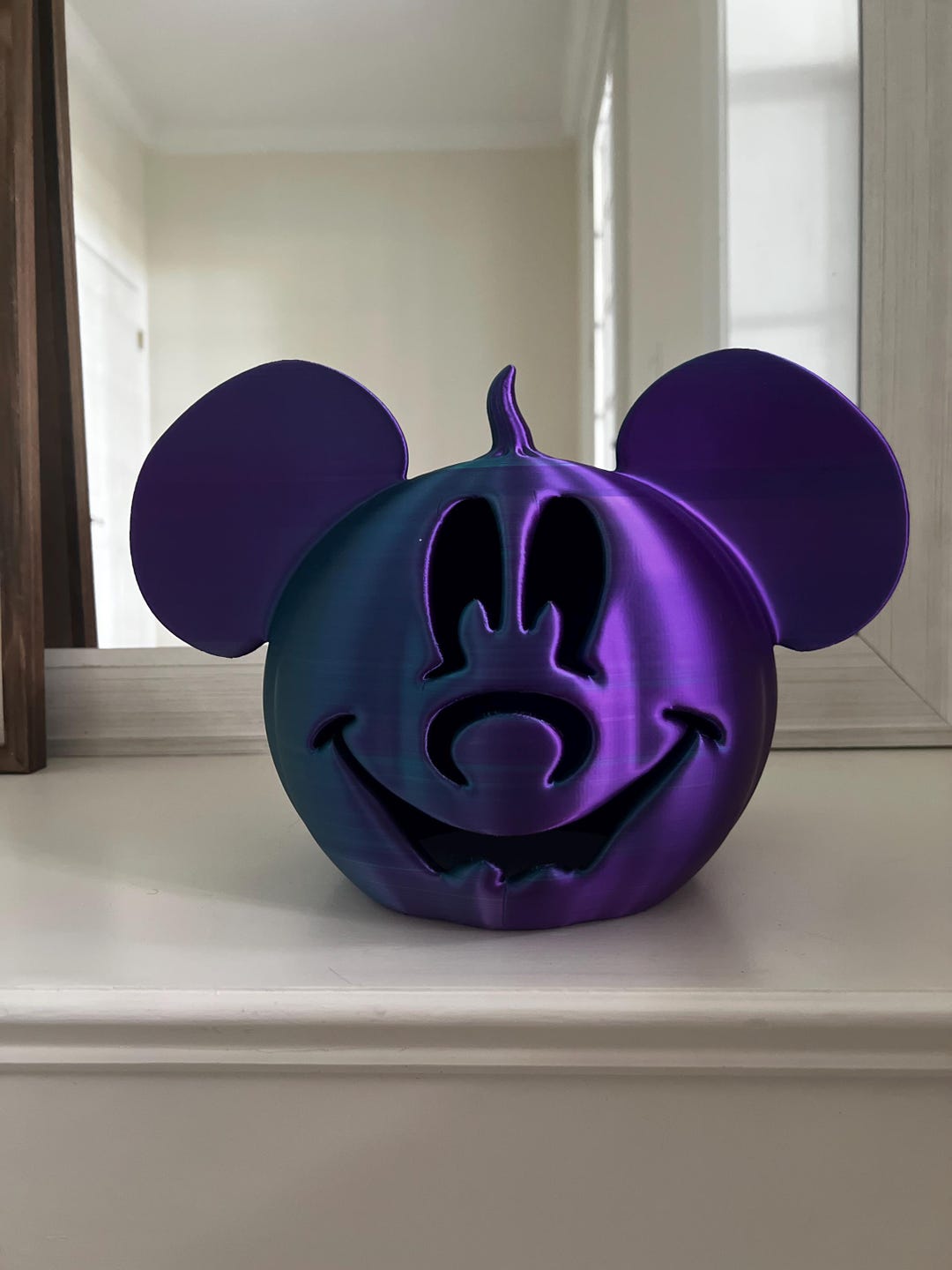 3D Printed Mickey Mouse Style - Pumpkin Tea Light Holder - Halloween ...