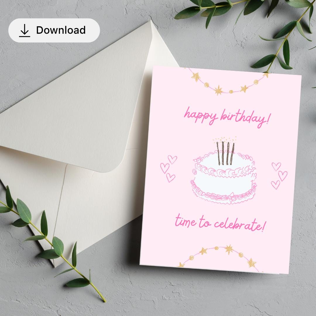 Time to Celebrate | Digital Card - Etsy