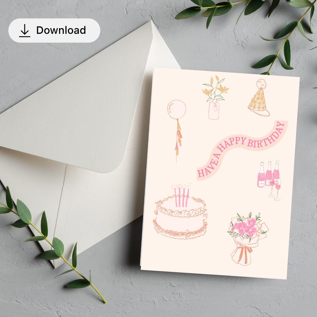 Happy Birthday | Digital Card - Etsy