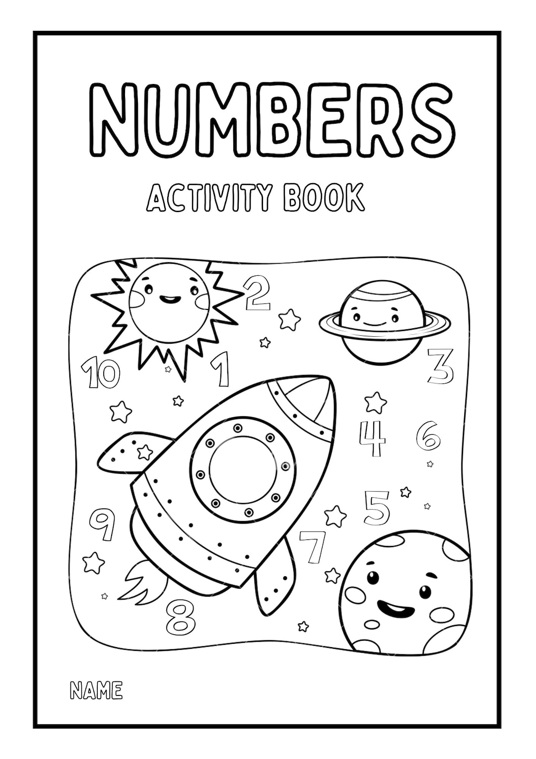 Coloring Pags From 1 to 10 - Etsy