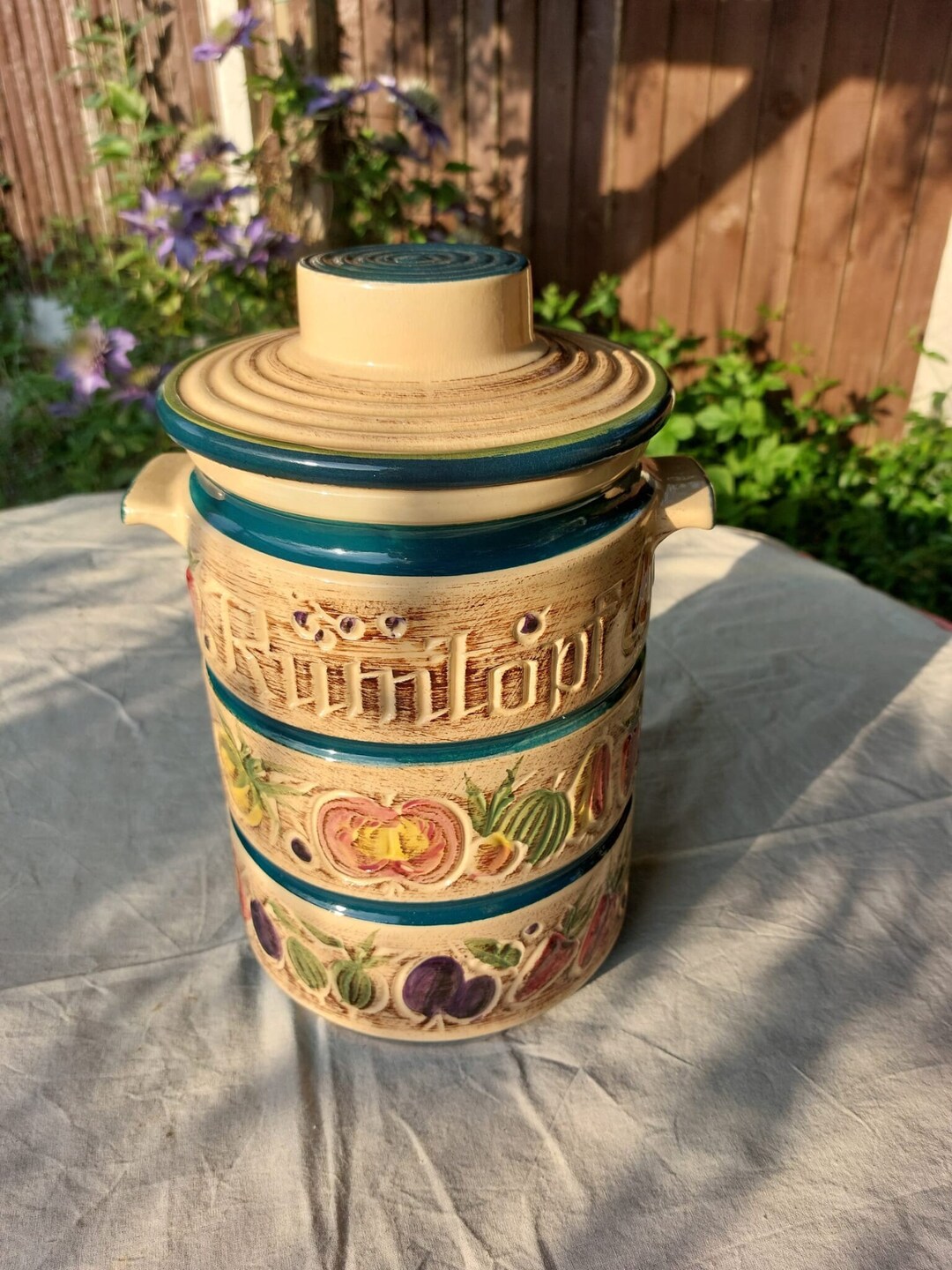 Vintage Rumtopf Jar Pot, Large Scheurich Rumtopf Jar Pot, Vintage West ...