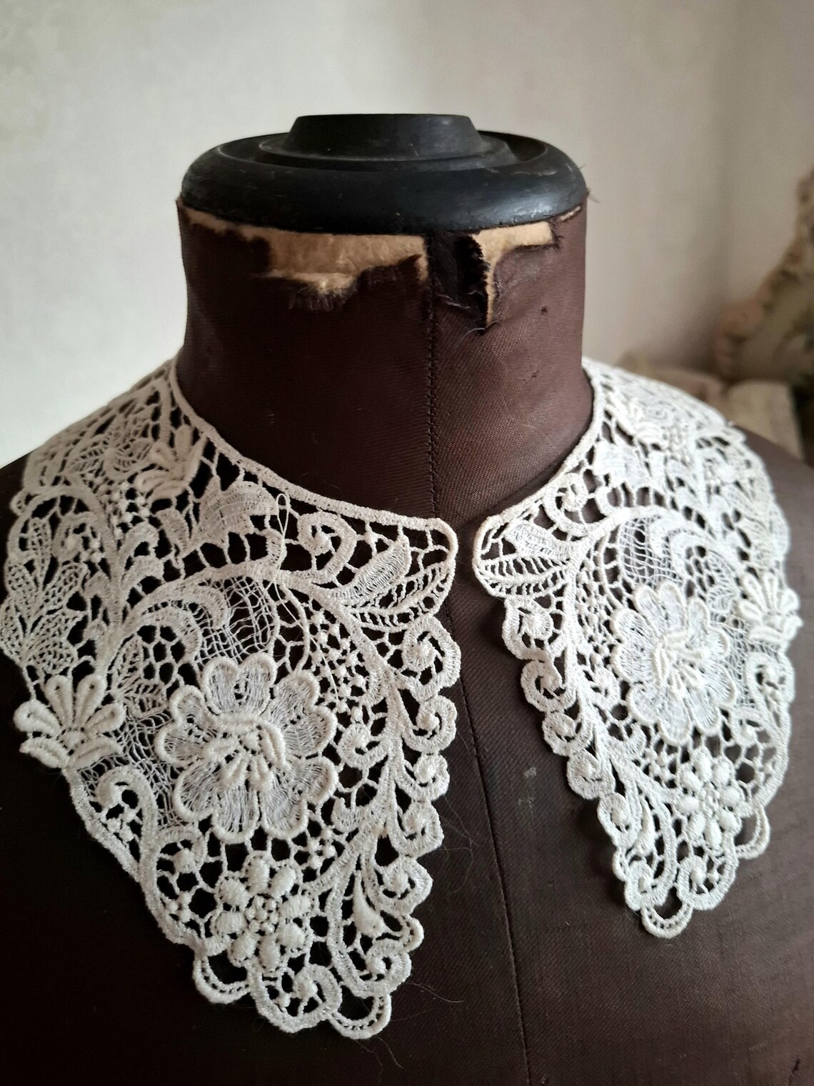Beautiful Antique Vintage Lace Collar, Vintage Floral Lace Collar - Etsy