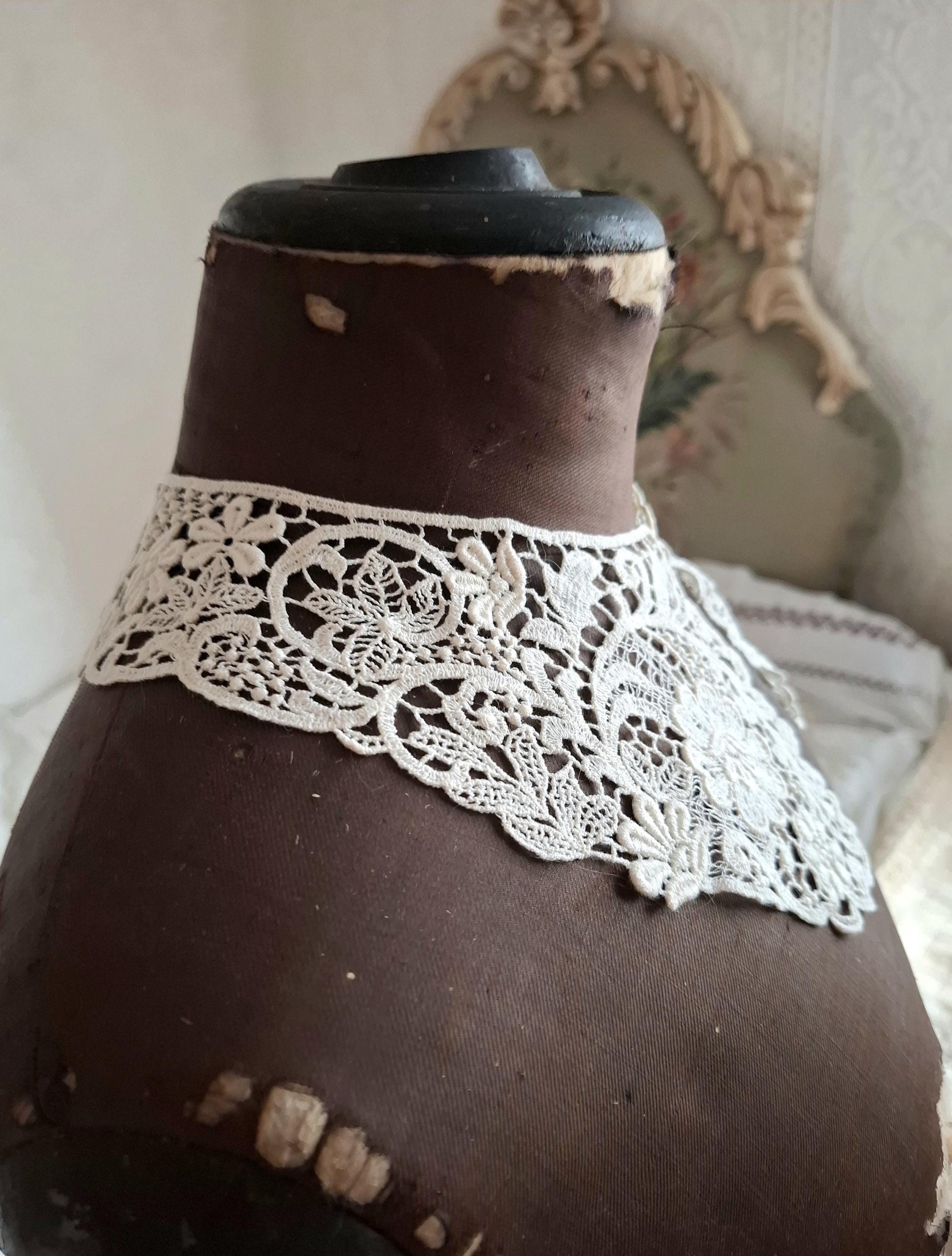 Beautiful Antique Vintage Lace Collar, Vintage Floral Lace Collar - Etsy