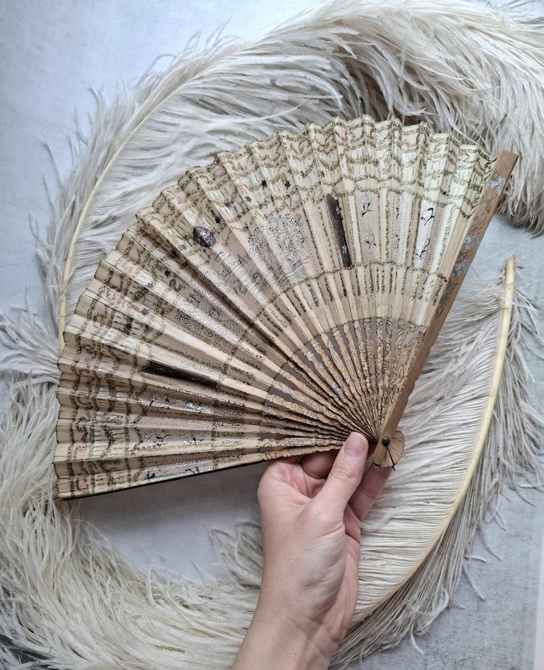 Antique Vintage Advertising Folding Fan, Collectable Brissel Hand Fan ...