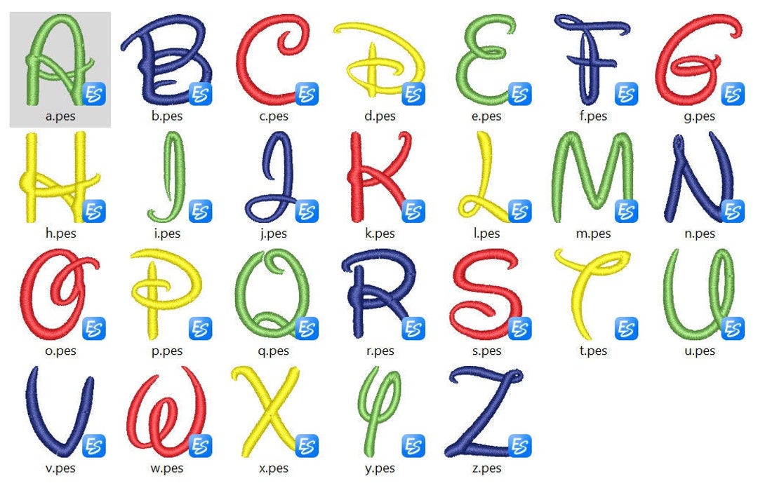 Waltograph Mouse Alphabet PES uppercase, Lowercase, Symbols 5 More ...
