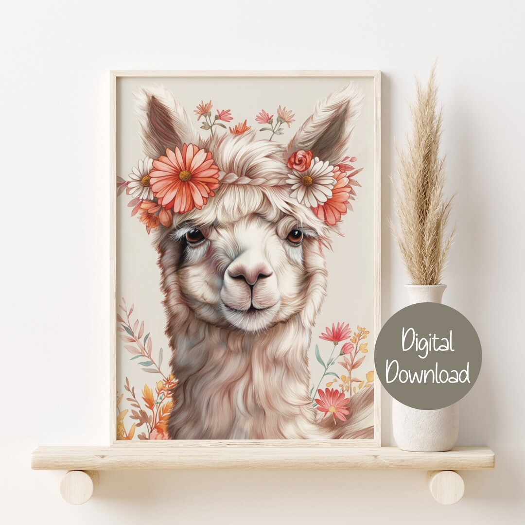 Digital Poster Alpaca Gift for Friends/acquaintances/family for ...