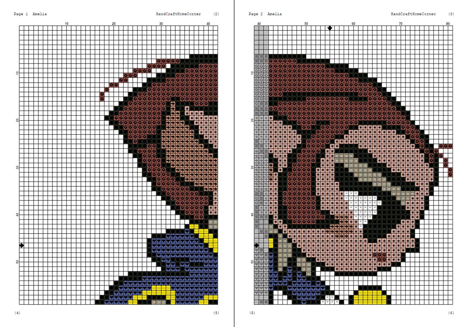 Space Adventures: Captain Amelia and Morph Cross Stitch PDF Pattern. A ...