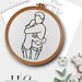 Couple's Tender Hug: Cross Stitch PDF Pattern. Embracing Love. Wrapped ...
