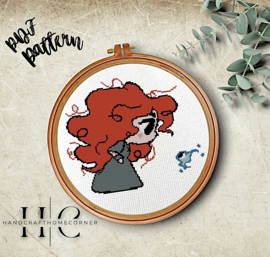 Merida and the Will O' the Wisps Cross Stitch PDF Pattern - Brave Wall ...