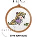 Princess Rapunzel and Pascal Cross Stitch Pattern. Princess-themed Home ...