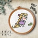 Princess Rapunzel and Pascal Cross Stitch Pattern. Princess-themed Home ...