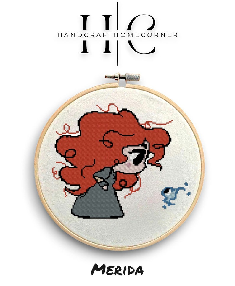 Merida and the Will O' the Wisps Cross Stitch PDF Pattern - Brave Wall ...