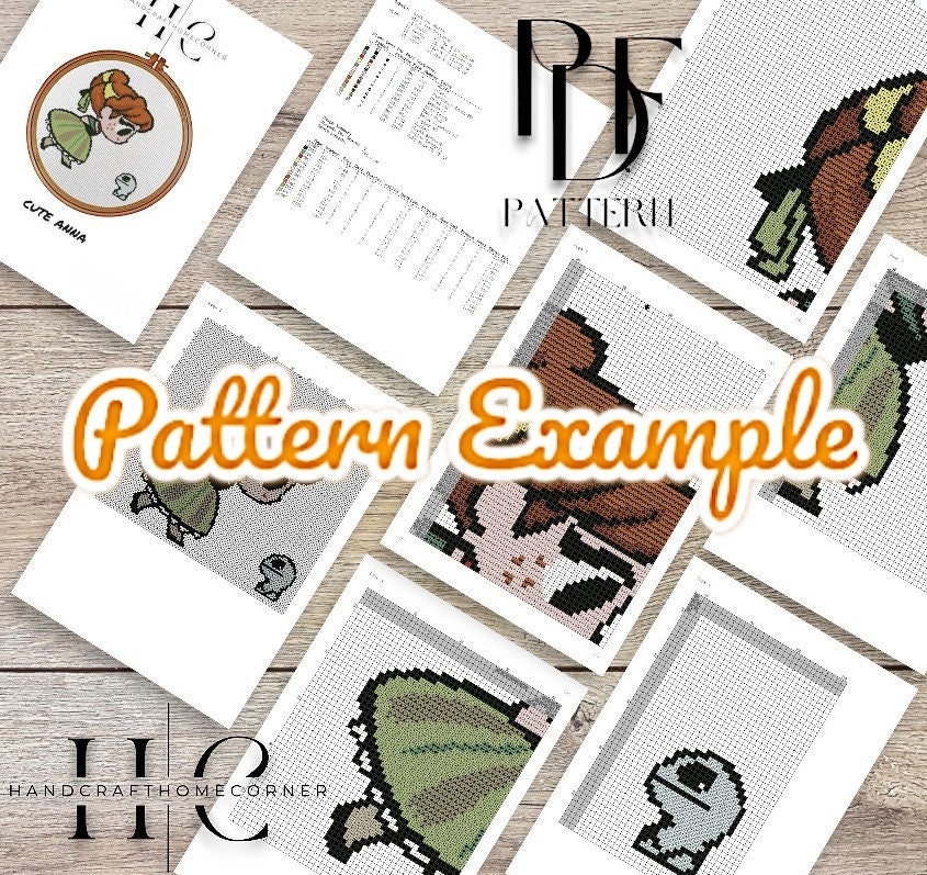 Princess Rapunzel and Pascal Cross Stitch Pattern. Princess-themed Home ...