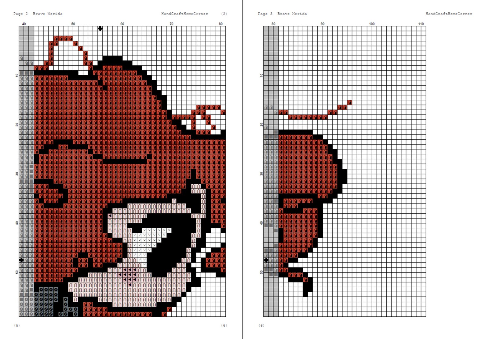 Merida and the Will O' the Wisps Cross Stitch PDF Pattern - Brave Wall ...