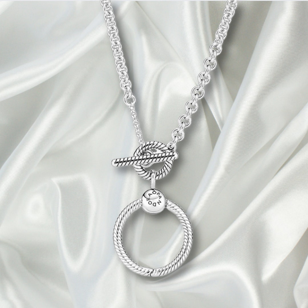 S925 Sterling Silver Pandora Moments O Pendant Necklace-sterling Silver ...