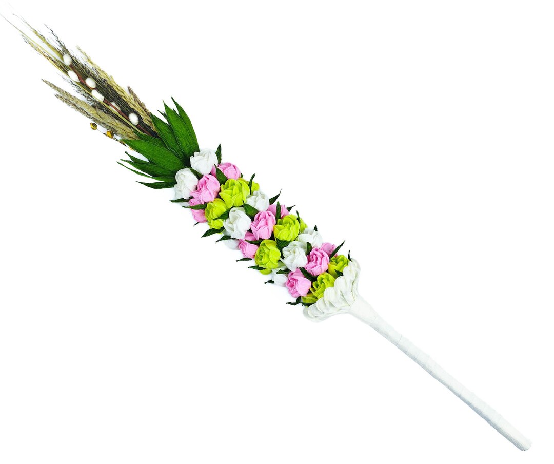 Easter Palm Traditional Folk Art Handmade Crepe Paper Flowers Dried ...