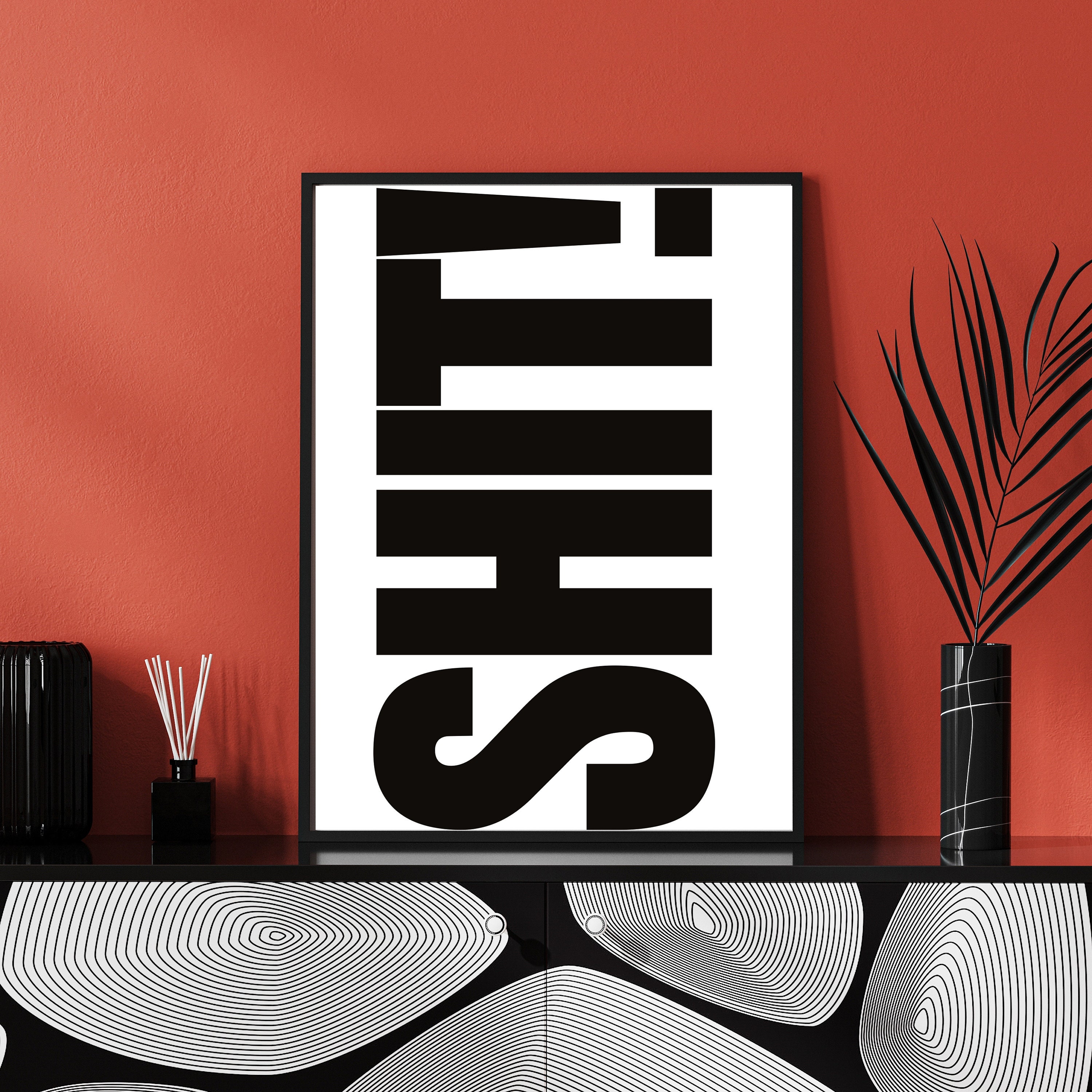 Shit Poster, Quote Poster, Printable Wall Art, Black and White Poster ...