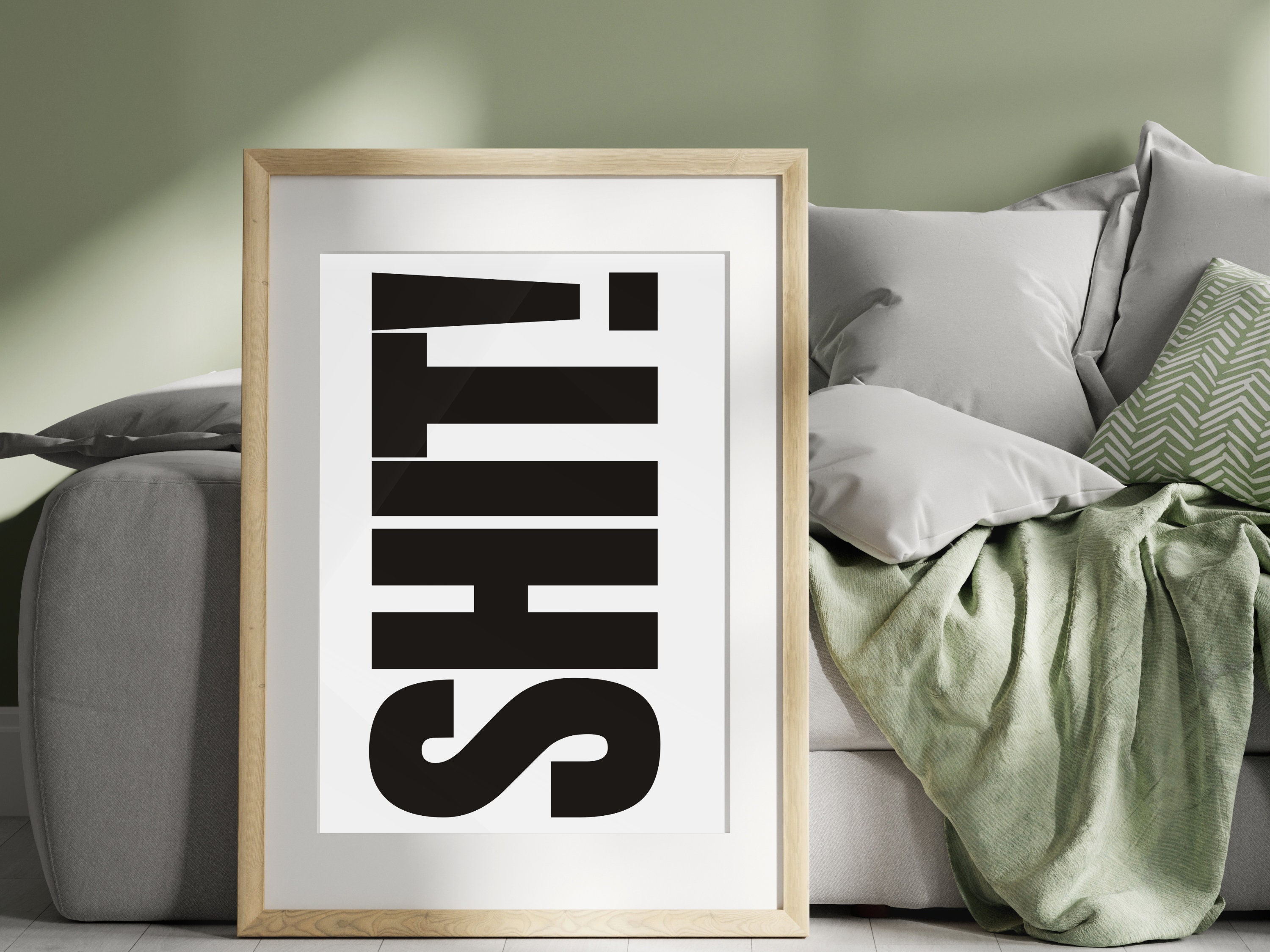 Shit Poster, Quote Poster, Printable Wall Art, Black and White Poster ...