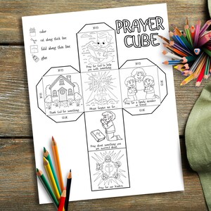 Prayer Cube for Kids, Teach Kids to Pray, Sunday School Activity ...