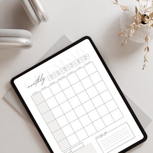 2024 Minimalist Calendar Printable Monthly Planner 2024 A4, Letter, A3 ...