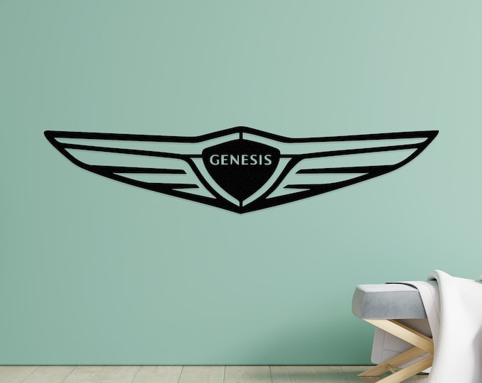 Genesis Logo Wall Art, Metal Wall Decor, Garage Wall Art, Logo Wall ...