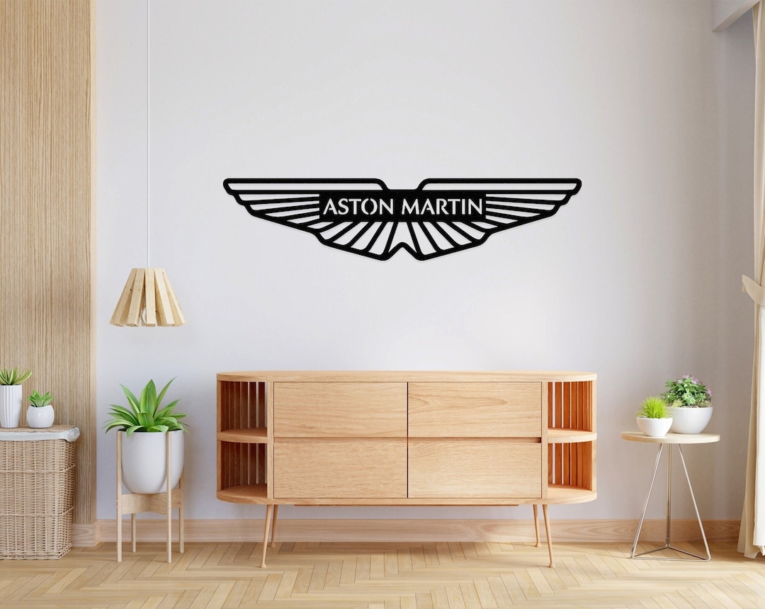 Aston Martin Logo Wall Art, Metal Wall Decor, Garage Wall Art, Logo ...