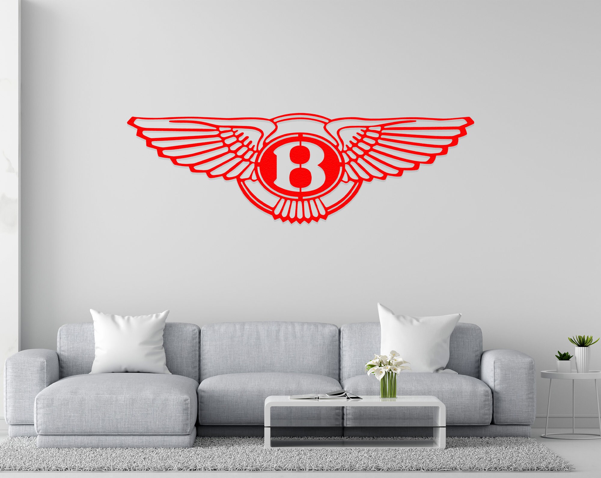 Bentley Logo Wall Art, Metal Wall Decor, Garage Wall Art, Logo Wall ...