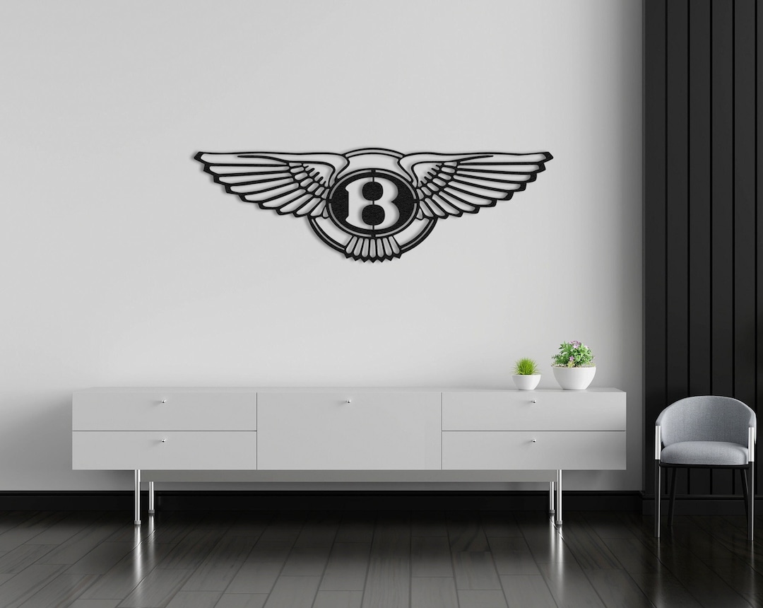 Bentley Logo Wall Art, Metal Wall Decor, Garage Wall Art, Logo Wall ...