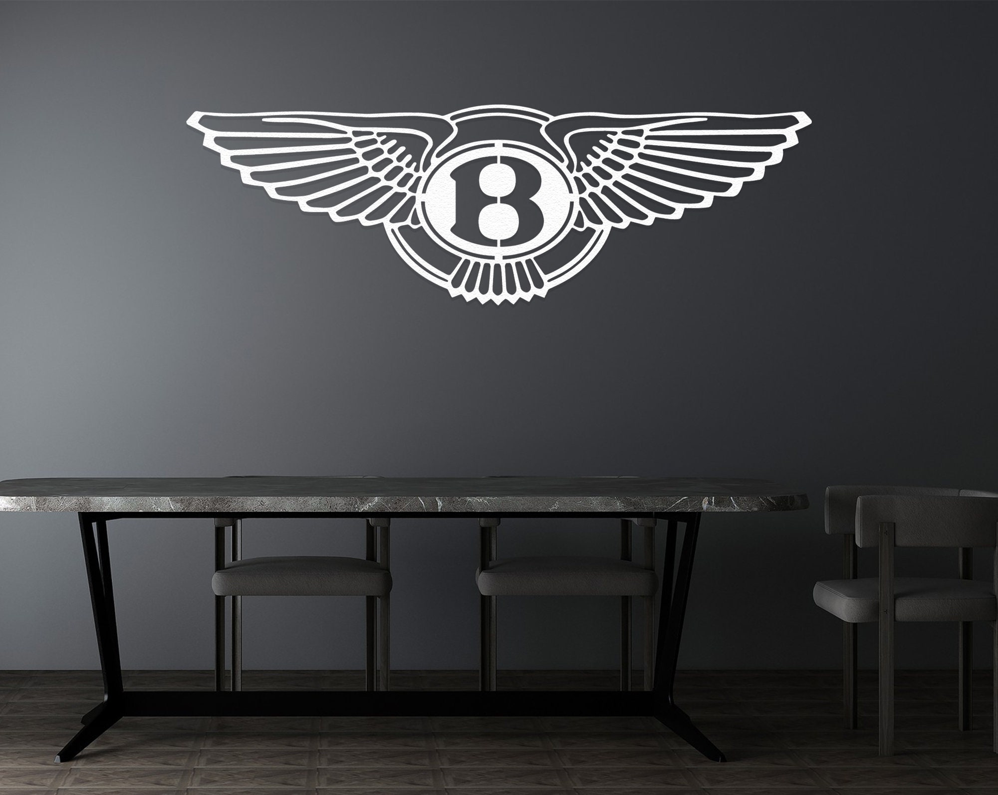 Bentley Logo Wall Art, Metal Wall Decor, Garage Wall Art, Logo Wall ...
