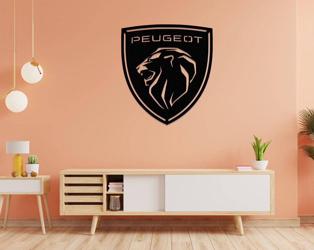 Peugeot Logo Emblem, Metal Wall Decor, Garage Wall Art, Logo Wall Sign ...