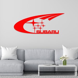 Subaru Logo, Subaru Sign, Car Logo, Metal Wall Decor, Garage Decor ...
