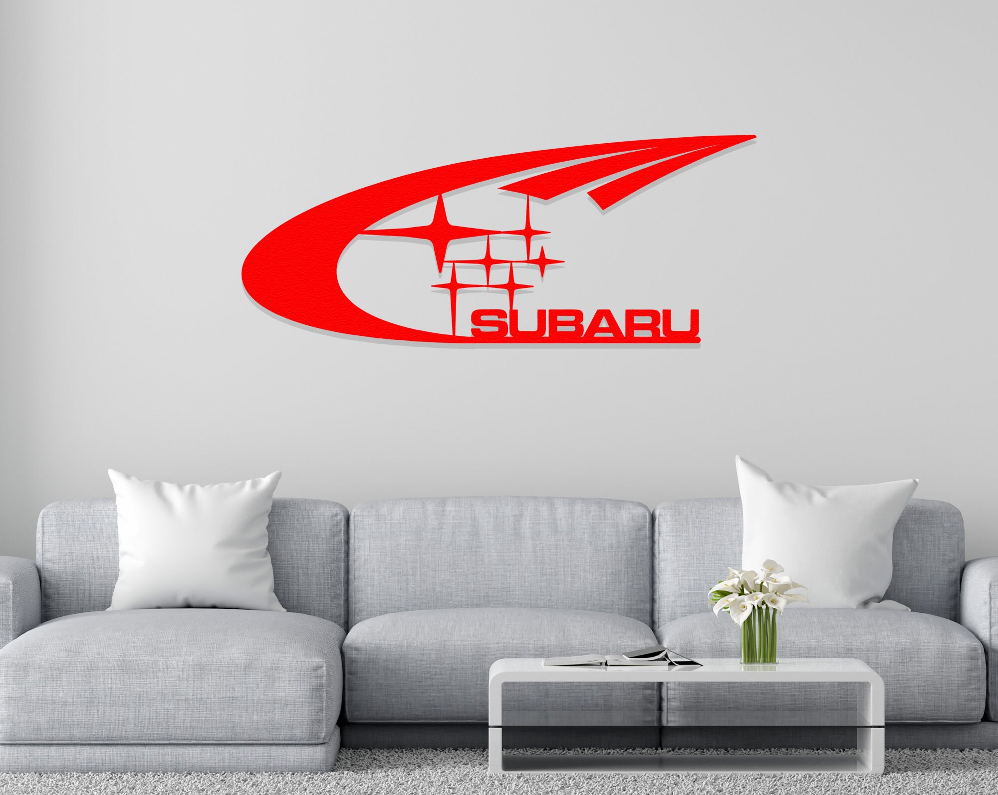 Subaru Logo, Subaru Sign, Car Logo, Metal Wall Decor, Garage Decor ...
